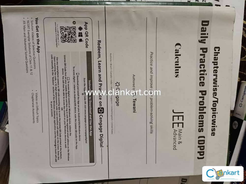 Buy 'Cengage Jee Advanced Calculus 3rd Ed Along With Dpp By G TEWANI ...