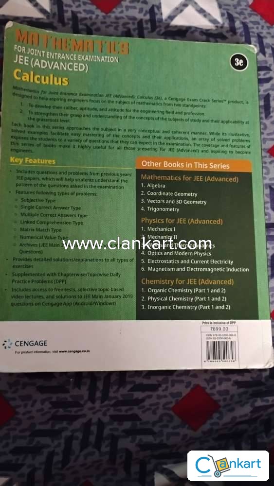 Buy 'Cengage Mathematics CALCULUS JEE Advanced 3rd Edition' Book In ...