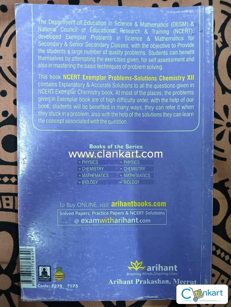 Buy 'NCERT Exemplar Problems-Solutions CHEMISTRY Class 12th' Book In ...