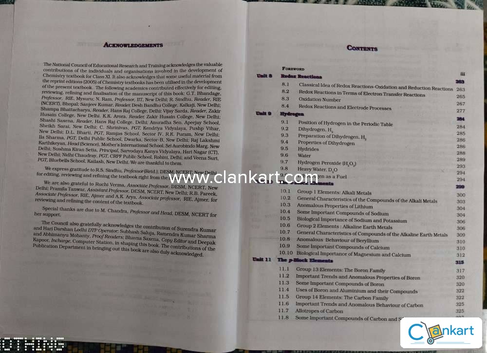 Buy 'Chemistry Part II Class XI' Book In Excellent Condition At ...