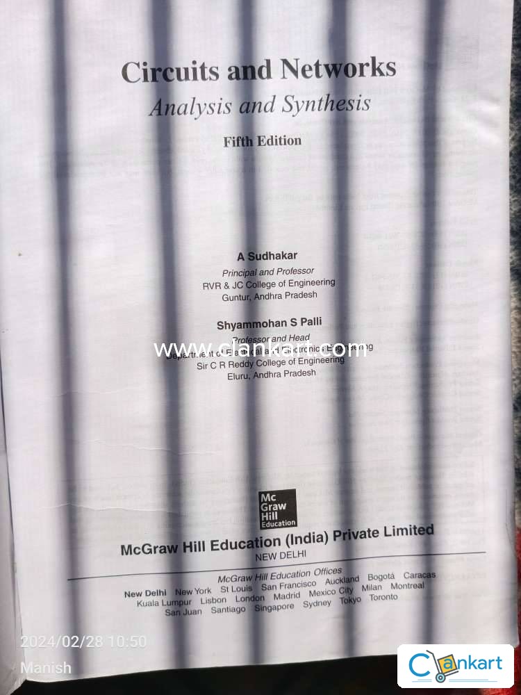 Buy 'Circuits And Networks: Analysis And Synthesis' Book In Excellent ...
