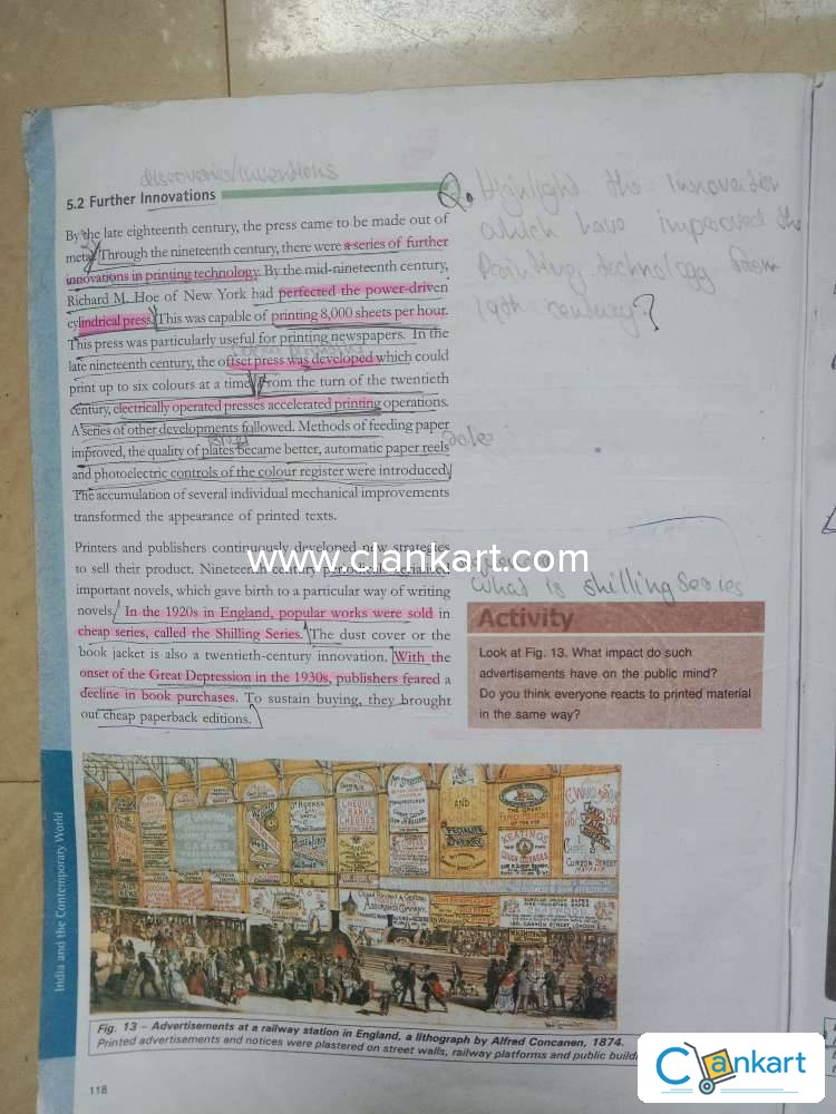 Buy 'Class 10 History NCERT' Book In Fair Condition At Clankart.com