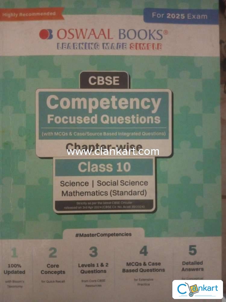 Buy 'CBSE Class 10 Oswaal Competency Focused Questions Of SST , MATHS ...