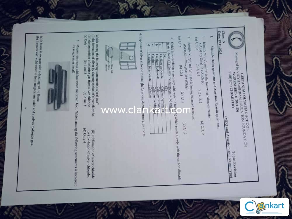 Buy 'Class 10 Worksheets And Sample Question Papers' Book In Excellent ...