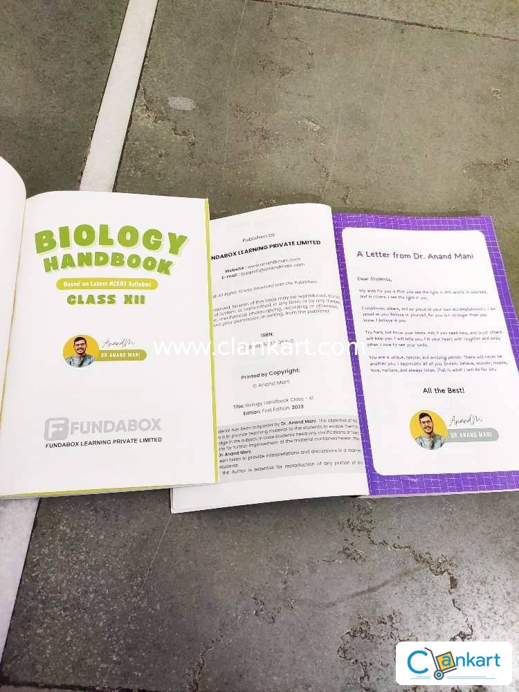 Buy 'Class 11&12 Biology Handbook By Dr.Anand Mani(First Edition 2023 ...