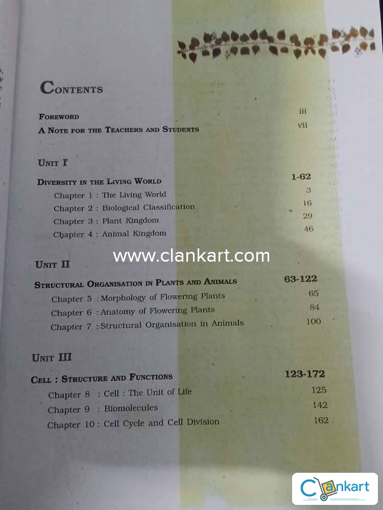 Buy 'Biology Class 11 Textbook' Book In Excellent Condition At Clankart.com