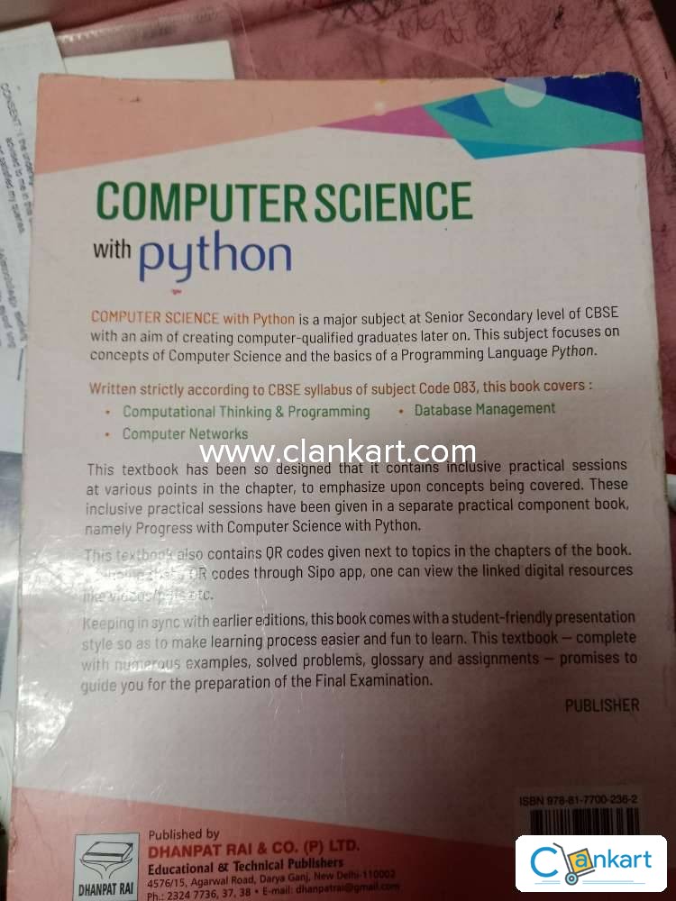 Buy 'Computer Science With Python Textbook And Practical Book For Class ... Buy 'Computer Science With Python Textbook And Practical Book For Class ...