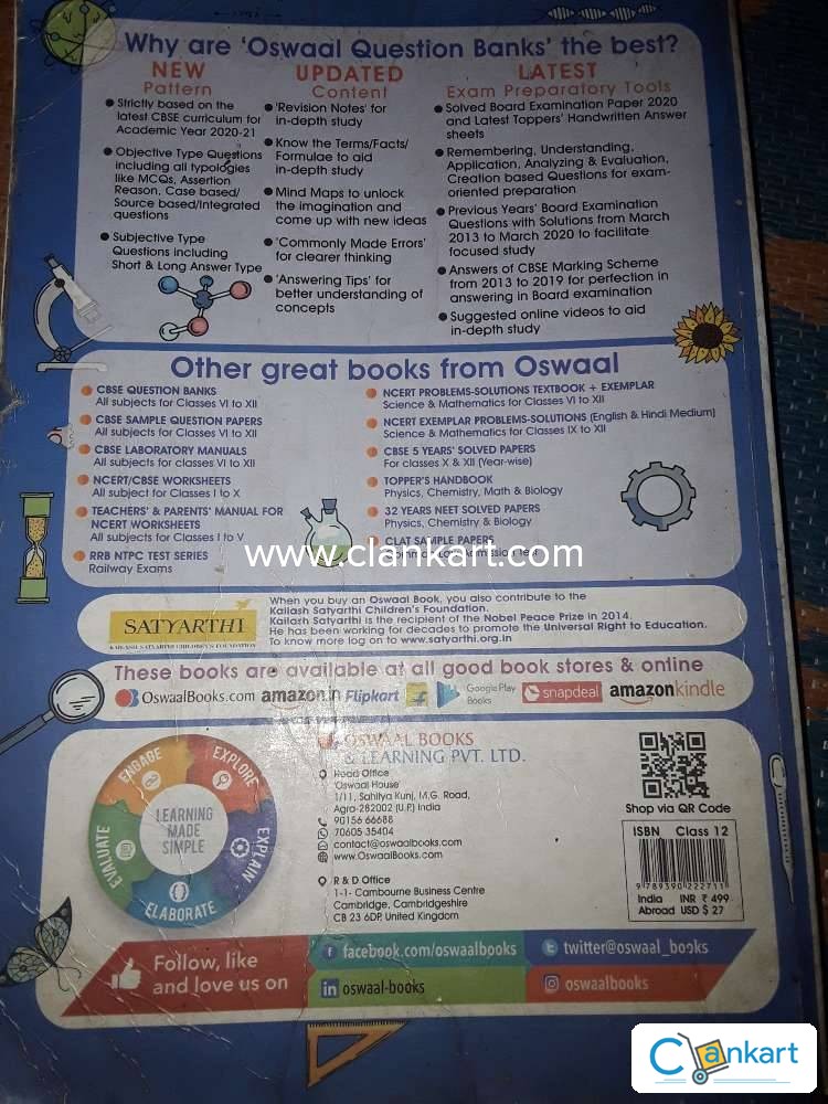 Buy 'Oswaal CBSE Question Bank Class 12 Chemistry Chapterwise ...