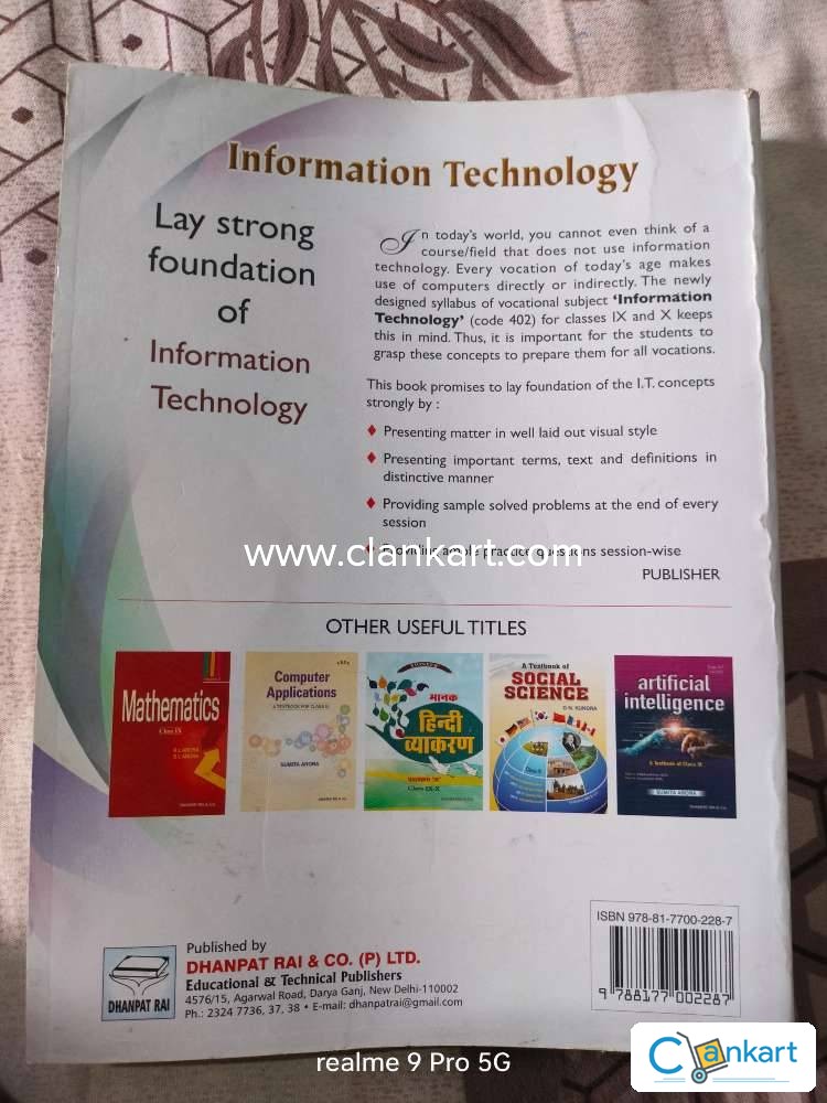 Buy 'Information Technology A Textbook Of Class 9' Book In Excellent ...