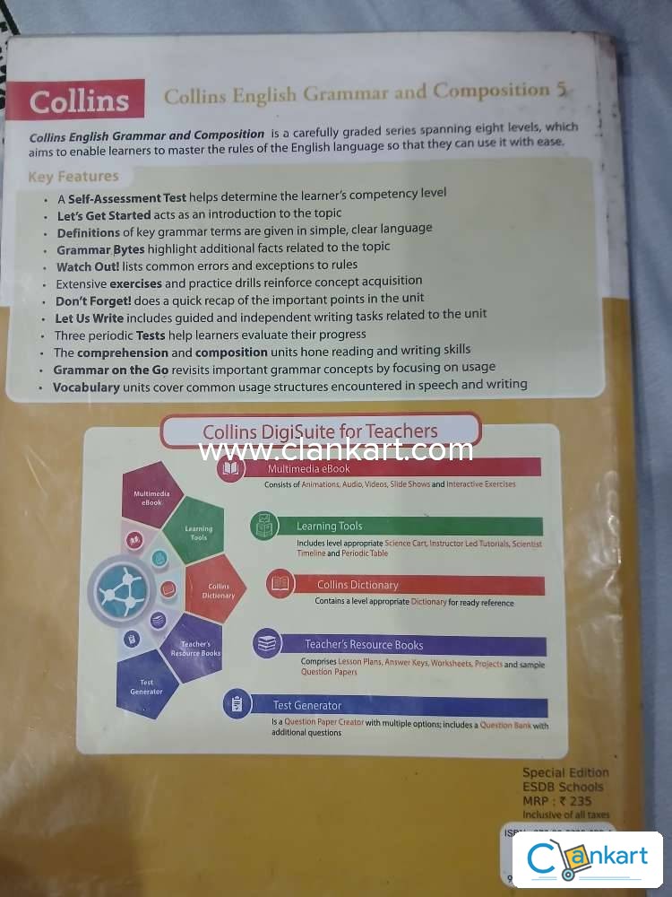 Buy 'English Grammar Textbook For Class 5' Book In Excellent Condition ...