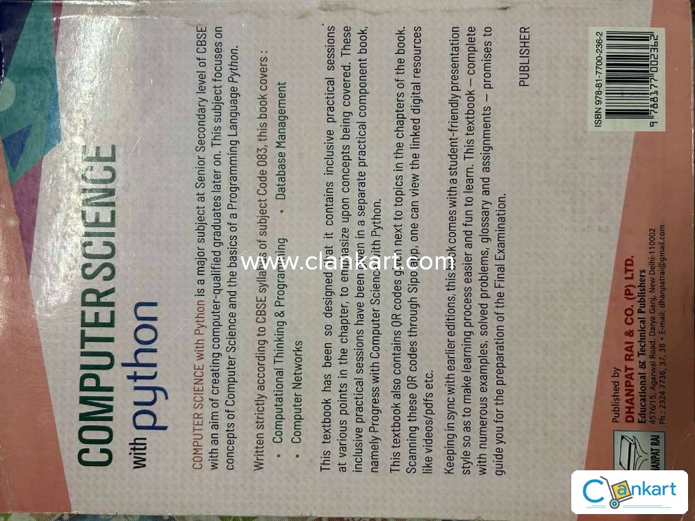 Buy 'Computer Science With PYTHON (Sumita Arora) CLASS 12' Book In ...