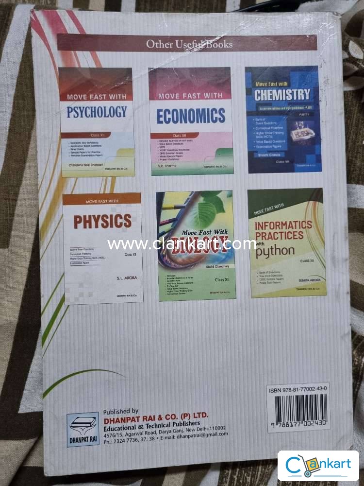 Buy 'Move Fast With Computer Science With Python, Class XII' Book In Good Condition At Clankart.com
