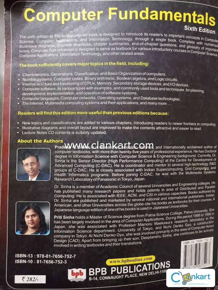 Buy 'Computer Fundamentals' Book In Good Condition At Clankart.com