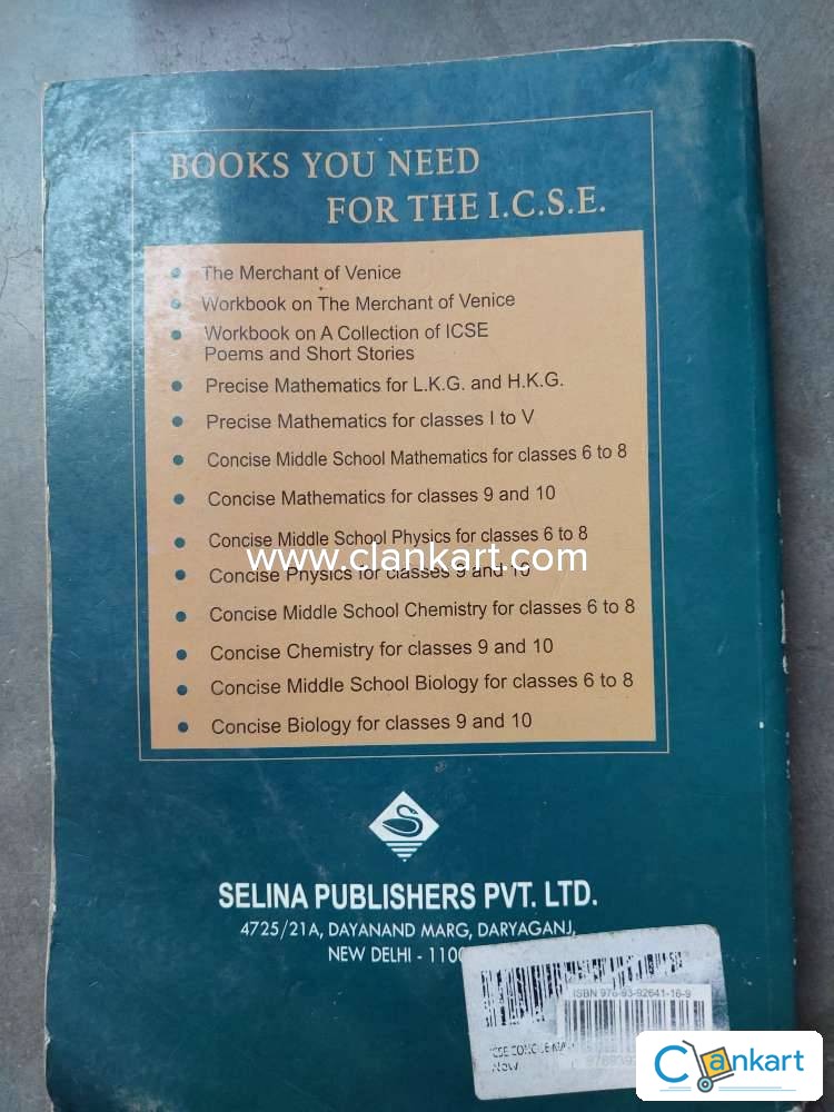 Buy 'Concise Mathematics Class 10 For Icse' Book In Good Condition At ...