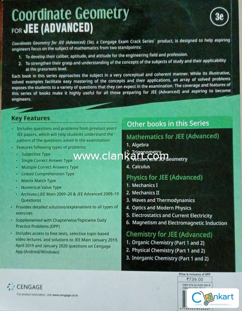 Buy 'Coordinate Geometry For JEE(Advanced) Cengage' Book In Excellent ...