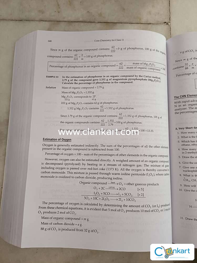 Buy 'Core Chemistry For Class 11' Book In Excellent Condition At ...