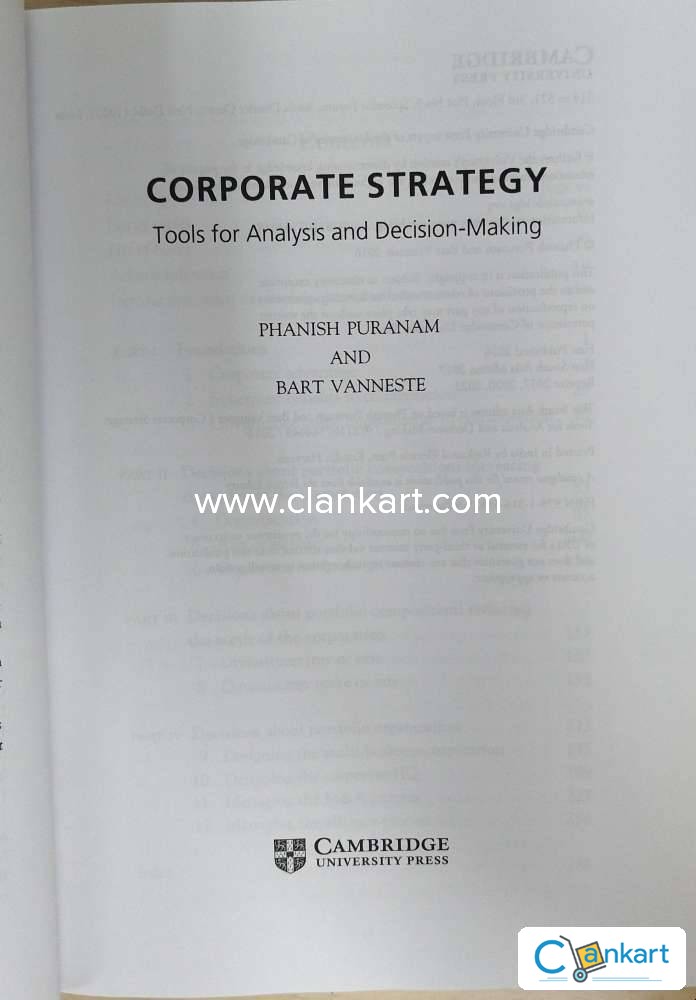 Buy 'Corporate Strategy (Phanish Puranam, Bart Banneste)' Book In ...