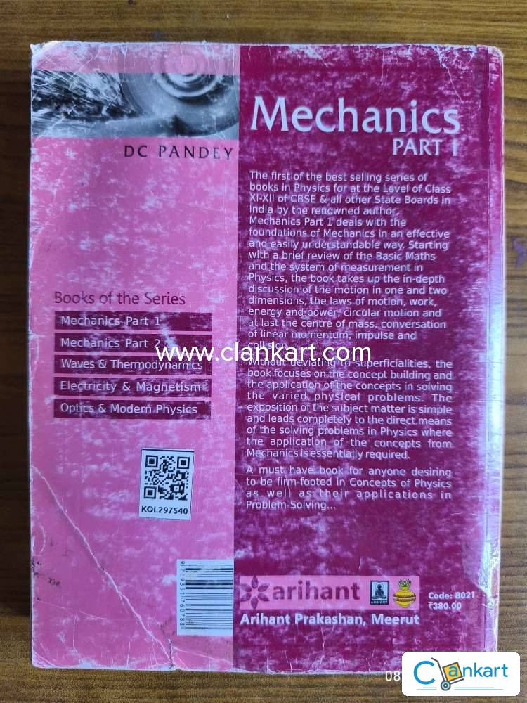 Buy 'DC Pandey Mechanics Part 1 Understanding Physics For JEE Main ...