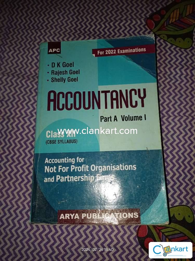 Buy Accountancy Class XII Part A Vol I Book In Good Condition At Buy Accountancy Class XII Part A Vol I Book In Good Condition At