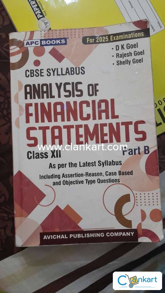 Buy 'Analysis Of Financial Statements Class XII, Part-B (Including ...