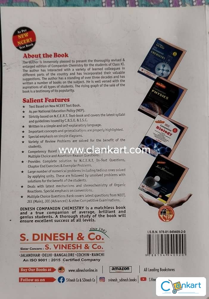 Buy 'Dinesh Companion Chemistry For Class XI (VOL 2)' Book In Excellent ...