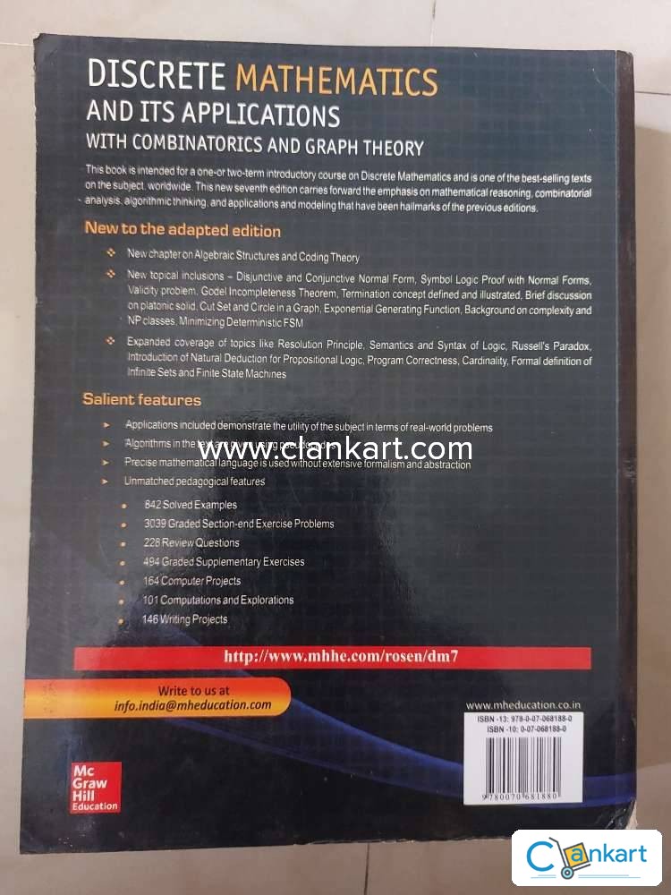 Buy 'Discrete Mathematics & Its Applications: With Combinatorics And ...