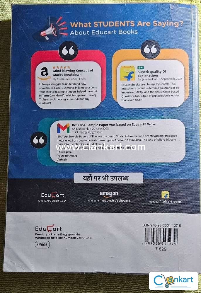 Buy 'Educart CBSE Question Bank Class 10 Social Science (Samajik Vigyan ...