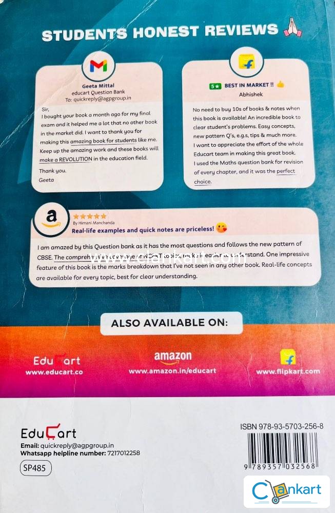 Buy 'Educart CBSE Class 10 Mathematics Question Bank' Book In Excellent ...