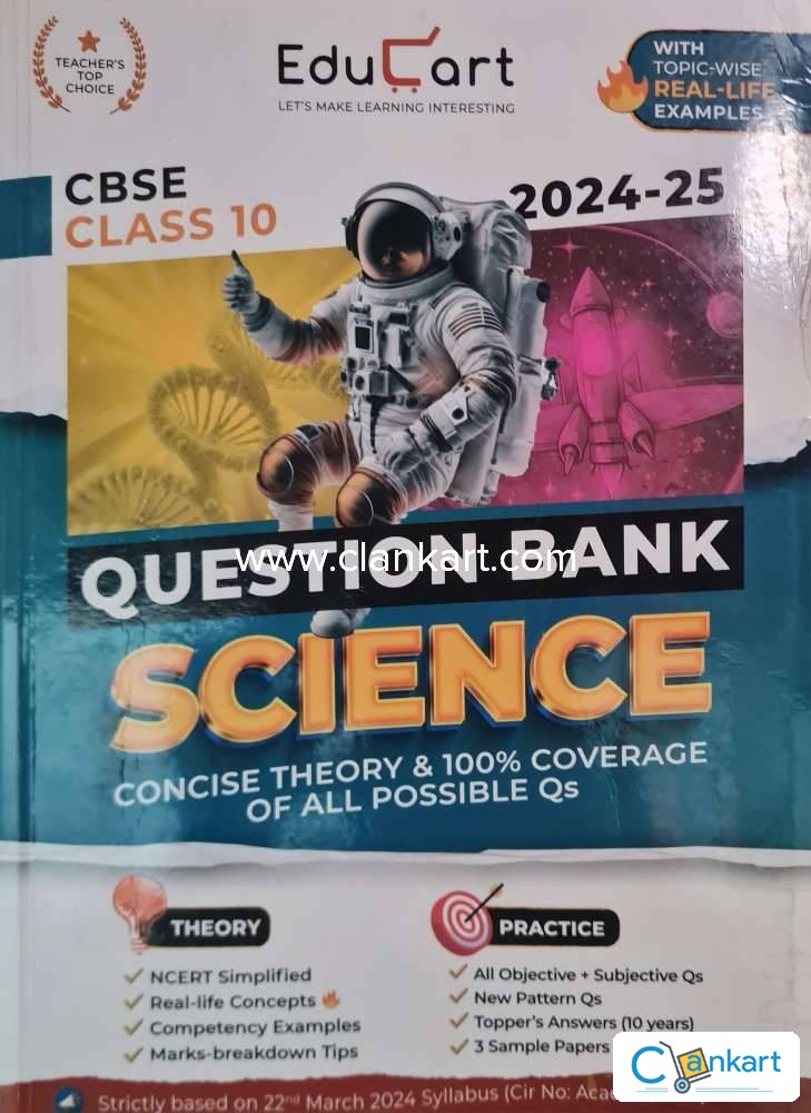 Buy 'Educart CBSE Question Bank Class 10 Science 2024-25 (As Per Latest ...