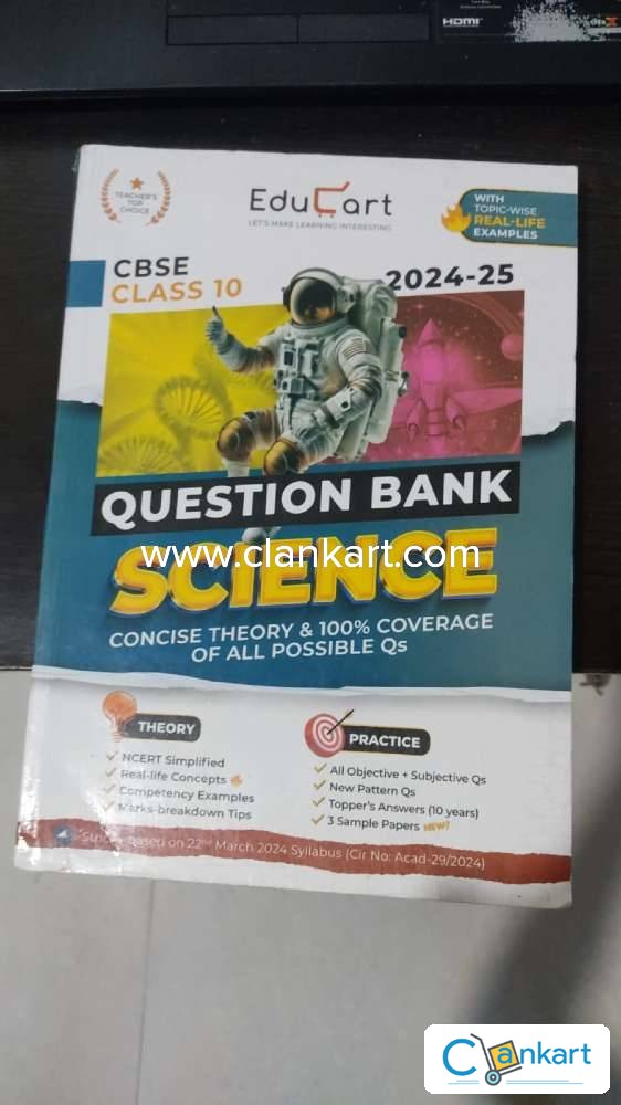 Buy 'Educart CBSE Question Bank Class 10 Science 2024-25 (As Per Latest ...