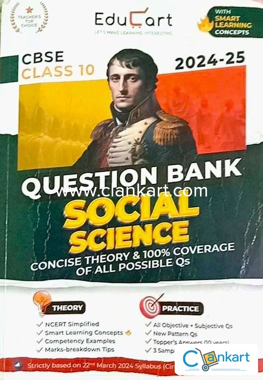 Buy 'Educart CBSE Question Bank Class 10 Social Science 2024-25 (As Per ...