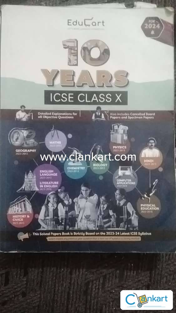 Buy 'Class 10 ICSE 10 Years Solved Question Papers' Book In Excellent ...