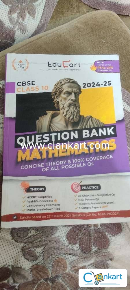 Buy 'Educart CBSE Question Bank Class 10 Mathematics 2024-25 (As Per ...