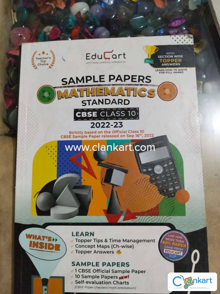 Buy 'Educart CBSE Class 10 MATHEMATICS STANDARD Sample Papers 2023 ...