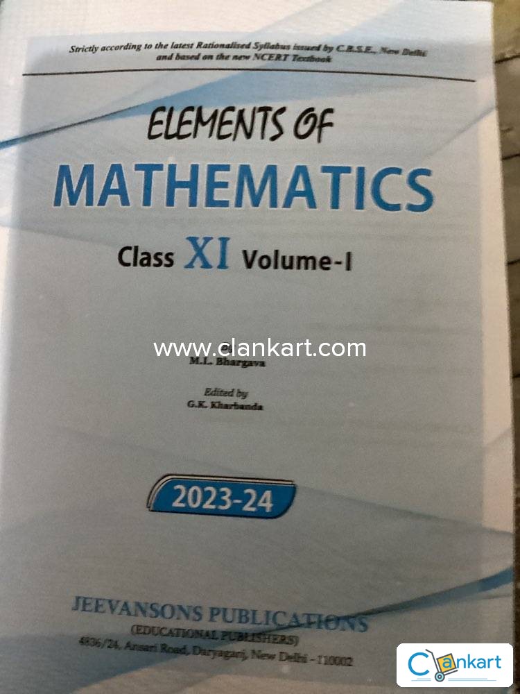 Buy 'Elements Of Mathematics For Class XII (Vol-I & Vol-II)' Book In ...