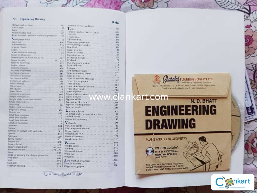 Buy 'Engineering Drawing By N.D Bhatt' Book In Excellent Condition At ...