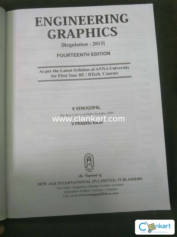 Buy 'Engineering Graphics' Book In Excellent Condition At Clankart.com