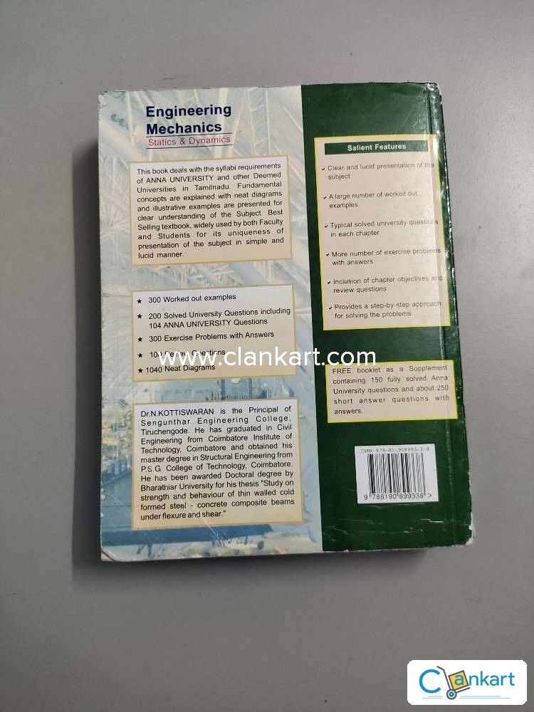 Buy 'Engineering Mechanics' Book In Excellent Condition At Clankart.com