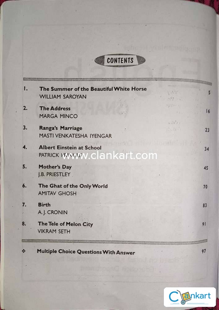 Buy English Hornbill And Snapshots NCERT Class 11th Book In Excellent Buy English Hornbill And Snapshots NCERT Class 11th Book In Excellent