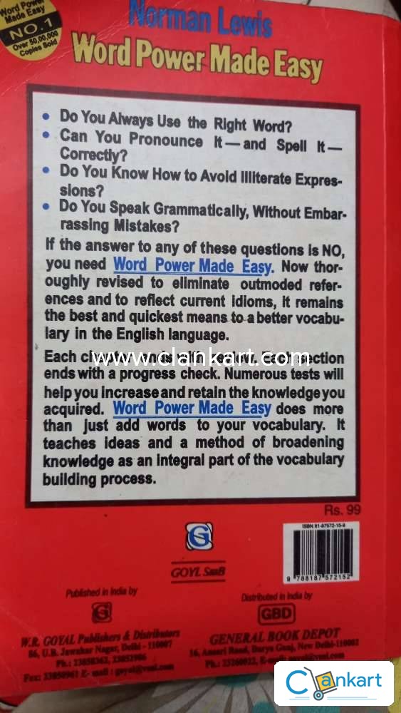 Buy 'New Revised & Expanded Word Power Made Easy' Book In Good ...
