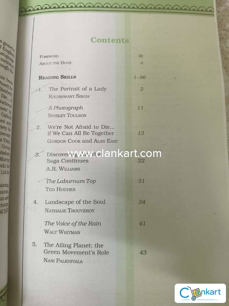 Buy 'English Class 11' Book In Fair Condition At Clankart.com
