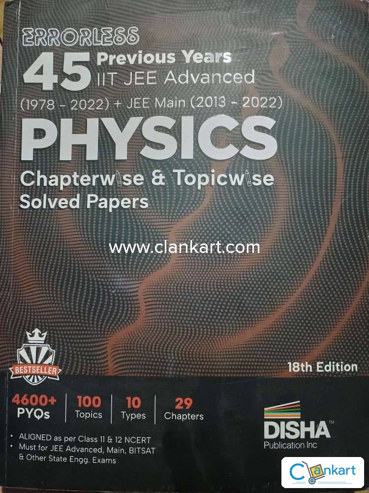 Buy 'Errorless 45 Previous Years IIT JEE Advanced (1978 - 2021) + JEE ... Buy 'Errorless 45 Previous Years IIT JEE Advanced (1978 - 2021) + JEE ...