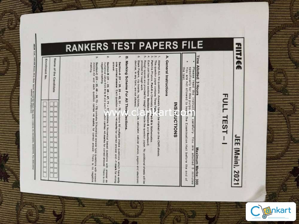 Buy 'JEE Mains Practice Test- 5 Full Test Sets' Book In Excellent ...