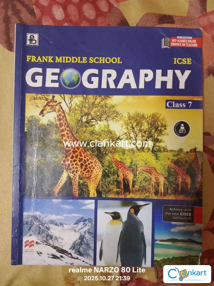 Buy 'Frank Middle School ICSE GEOGRAPHY For Class 7' Book In Good ...