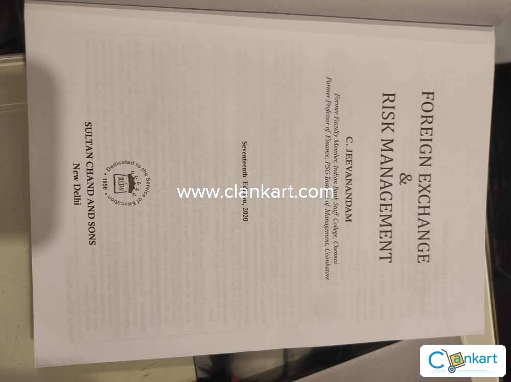 Buy 'Foreign Exchange & Risk Management' Book In Excellent Condition At ...
