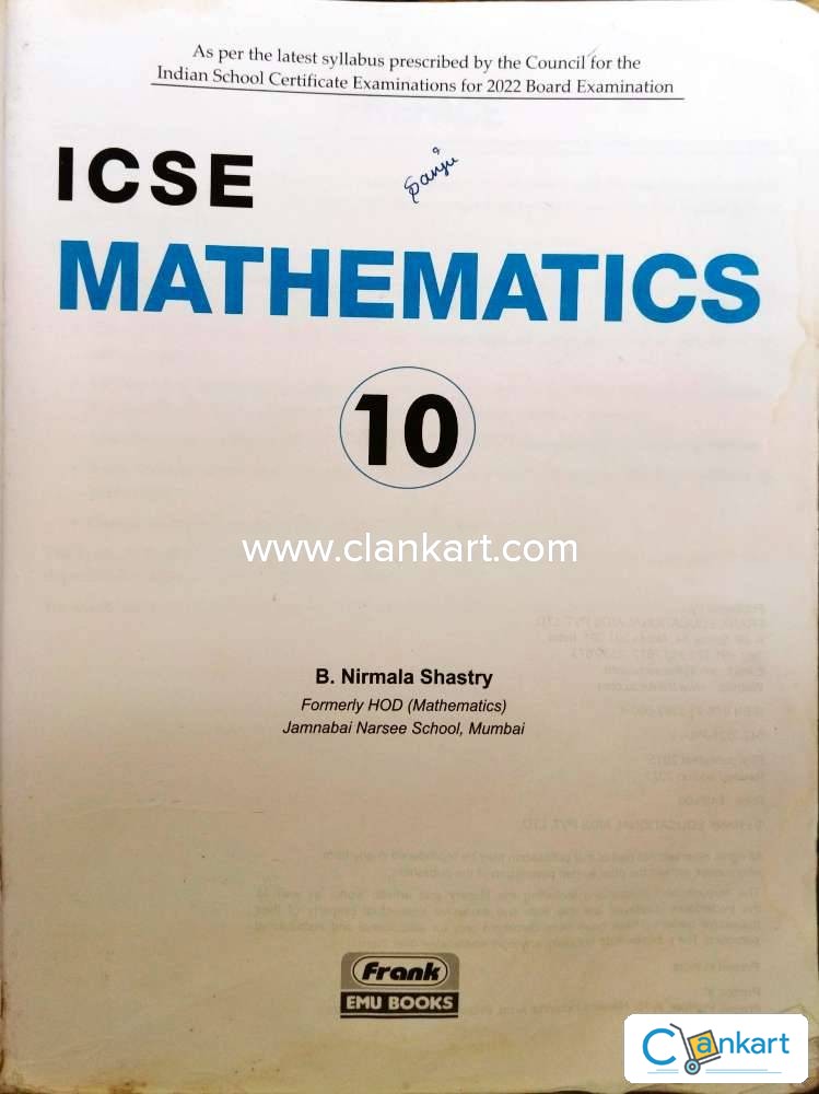 Buy 'Icse Mathematics Frank EMU Books' Book In Good Condition At ...