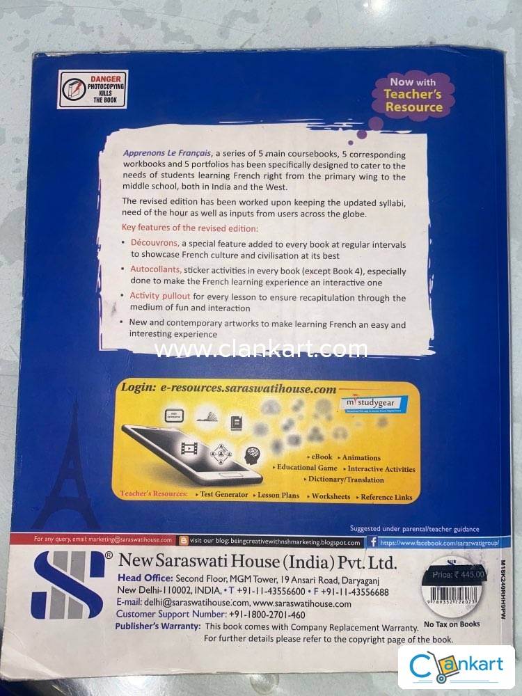 Buy 'Apprenons Le Francais French Textbook 04: Educational Book' Book ...