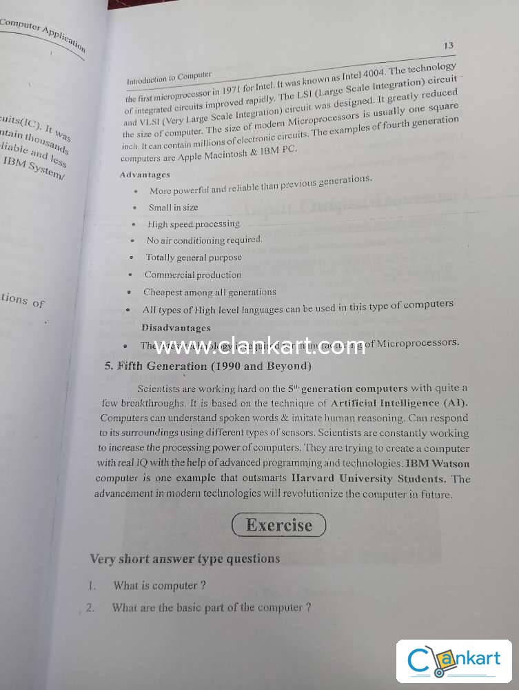 Buy 'Fundamentals Of Computer' Book In Excellent Condition At Clankart.com