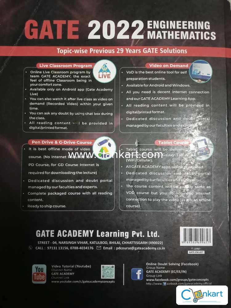 Buy 'GATE 2022' Book In Fair Condition At Clankart.com