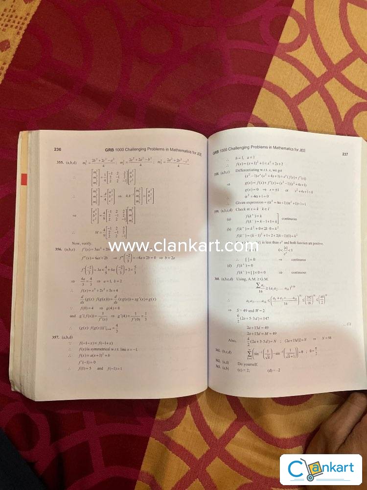 Buy 'GRB 1000 Challenging Problems In Mathematics For JEE (Main ...